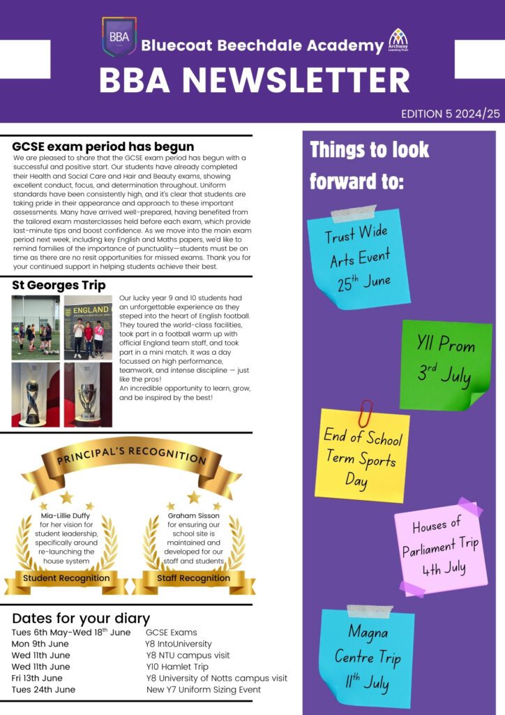 BBA Newsletter May 2025 - Bluecoat Beechdale Academy